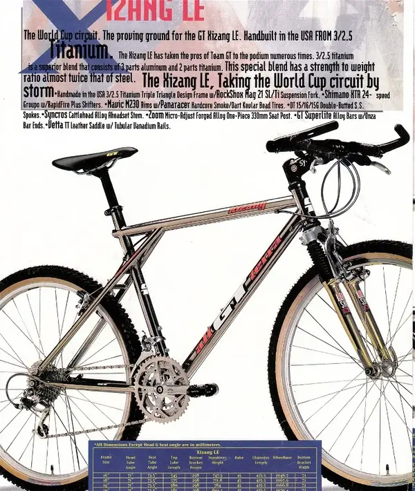 1994 GT Tech Shop Catalog | Retrobike