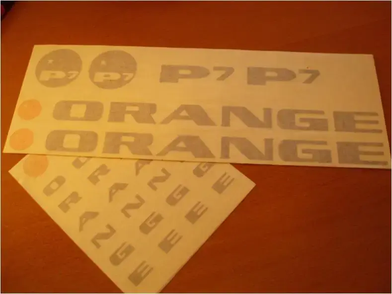 Orange P7 decals | Retrobike