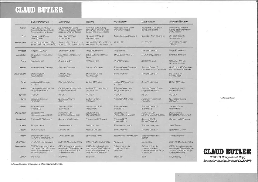 Claud Butler Catalogues MTB & ATB 1985 to 1998 | Retrobike