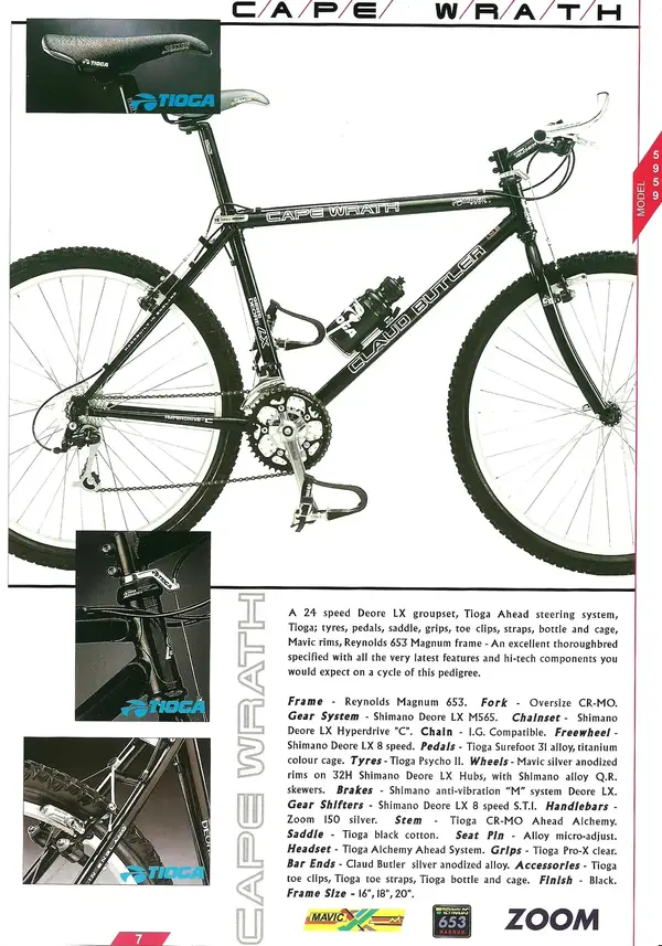 Claud Butler Cape Wrath History Timeline 1987-1997 | Retrobike