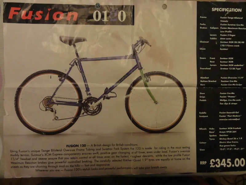 Fusion Cycles 1992 brochure scans | Page 2 | Retrobike