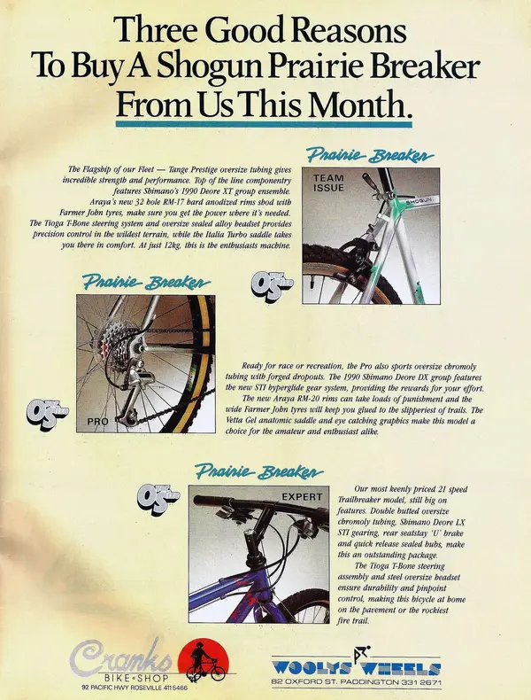 Shogun Prairie Breaker - anyone have one? | Retrobike