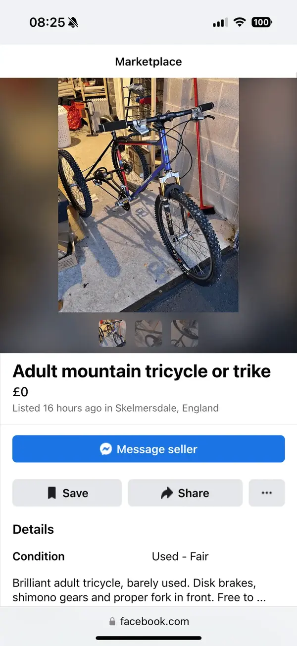 Longstaff MTB trike (w.Pace fork) FREE | Retrobike