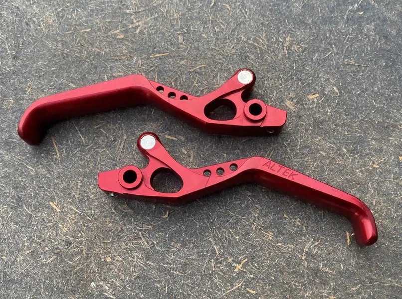 For Sale - NEW red Altek CNC tuning brake levers Magura HS22 | Retrobike